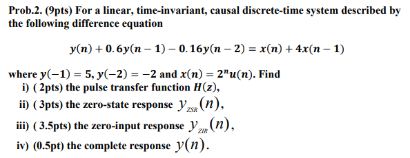 Solved For A Linear Time Invariant Causal Discrete Time 2921
