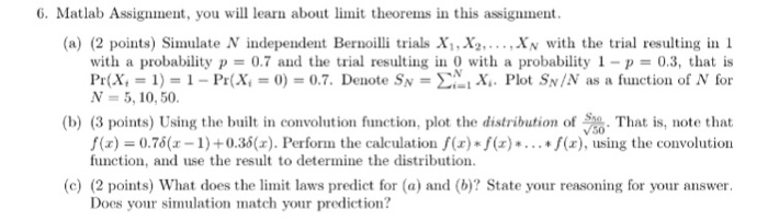 6. Matlab Assignment, you will learn about limit | Chegg.com