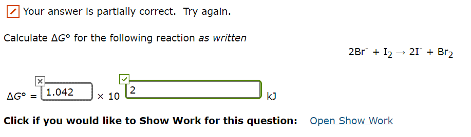 Solved Your answer is partially correct. Try again. | Chegg.com