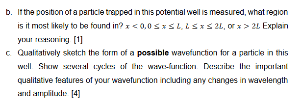 Solved A particle is trapped in a one-dimensional potential | Chegg.com
