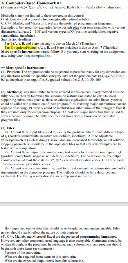 This is a computer-based nonlinear optimization | Chegg.com