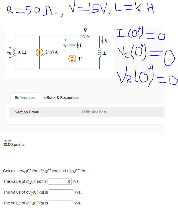 Solved Please show step by step how to solve for dVc/dt and | Chegg.com