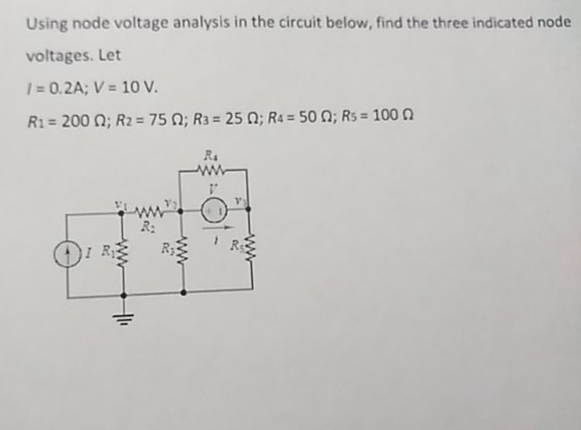 Solved Using node voltage analysis in the circuit below, | Chegg.com