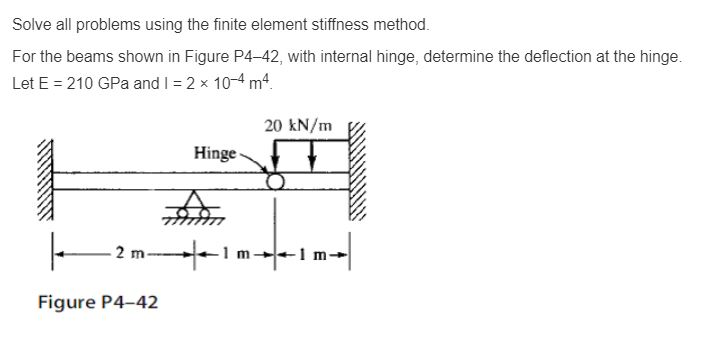 Solved Solve all problems using the finite element stiffness | Chegg.com