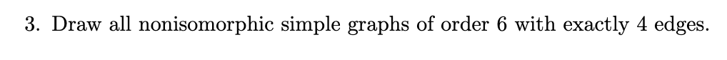 Solved 3. Draw all nonisomorphic simple graphs of order 6 | Chegg.com