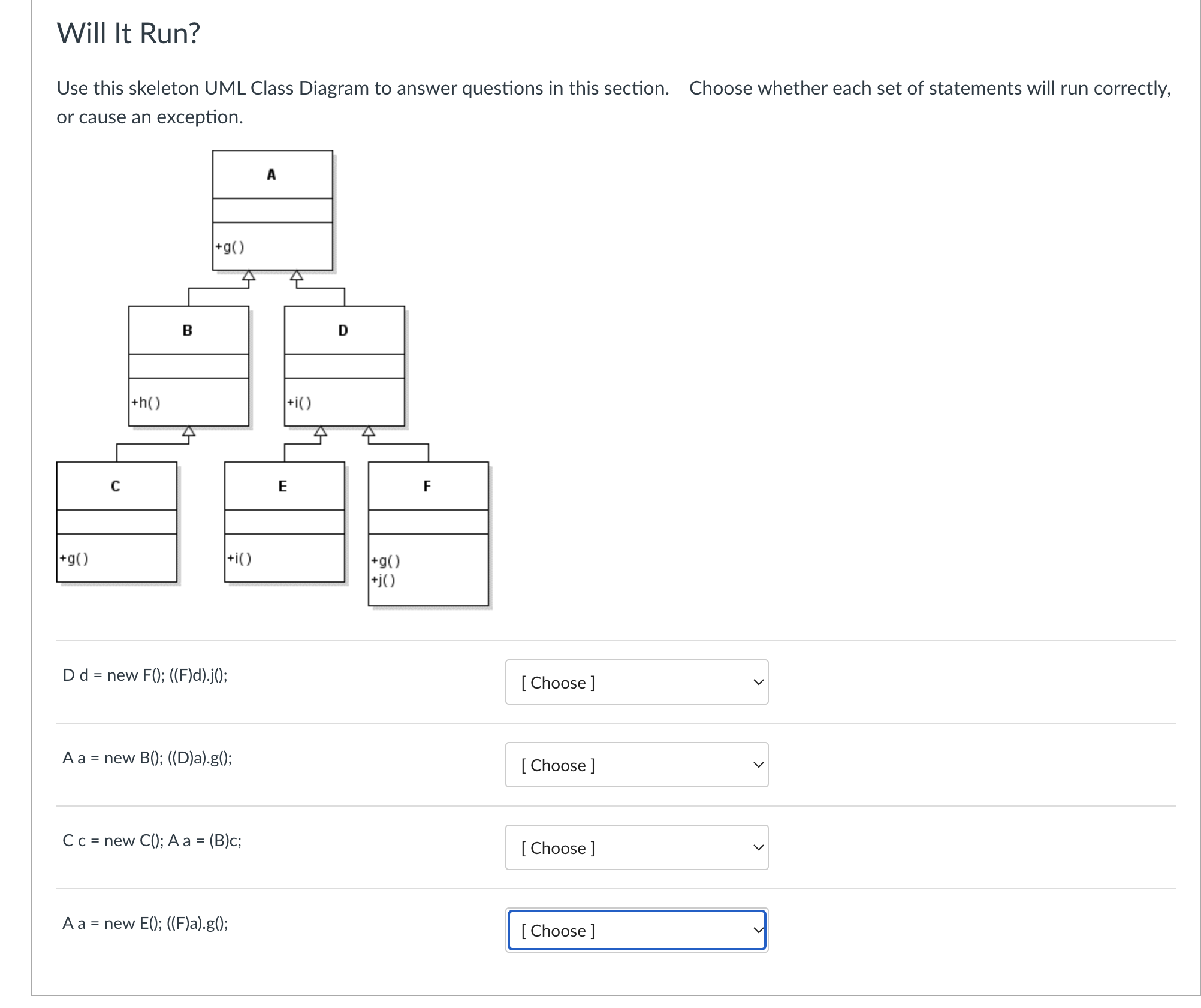 Solved Use this skeleton UML Class Diagram to answer these | Chegg.com