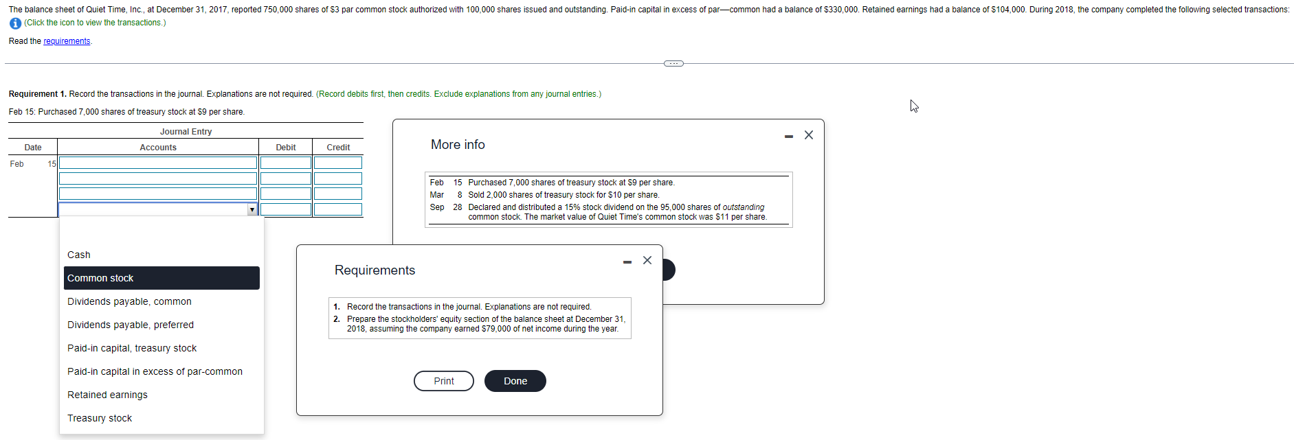 Solved Requirement 1. Record the transactions in the | Chegg.com