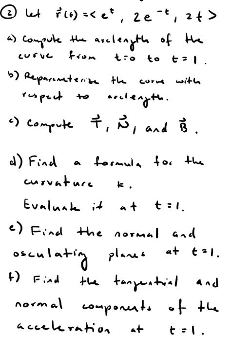 Solved curve from - let (6) = a) compute the | Chegg.com