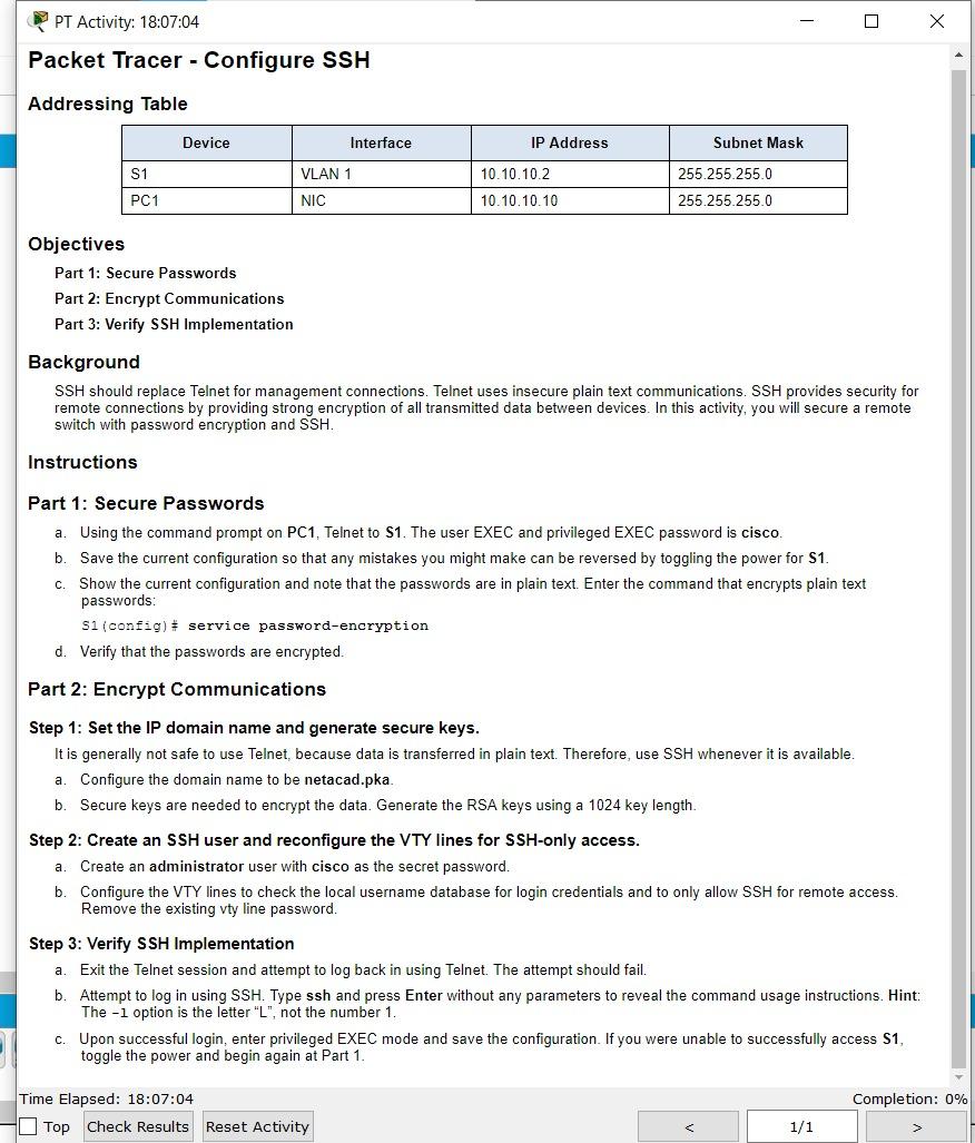 Solved - 1 Х Cisco Packet Tracer - | Chegg.com