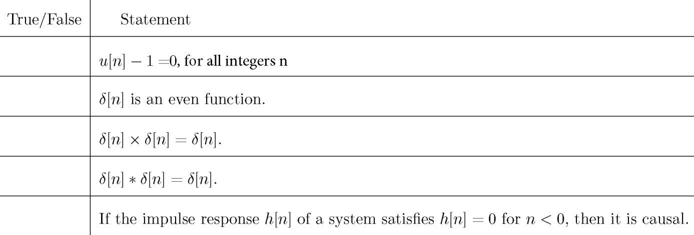 Solved \begin{tabular}{c|c} True/False & Statement \\ \hline | Chegg.com