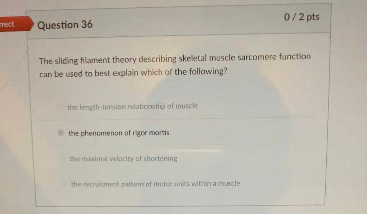 Solved The sliding filament theory describing skeletal | Chegg.com