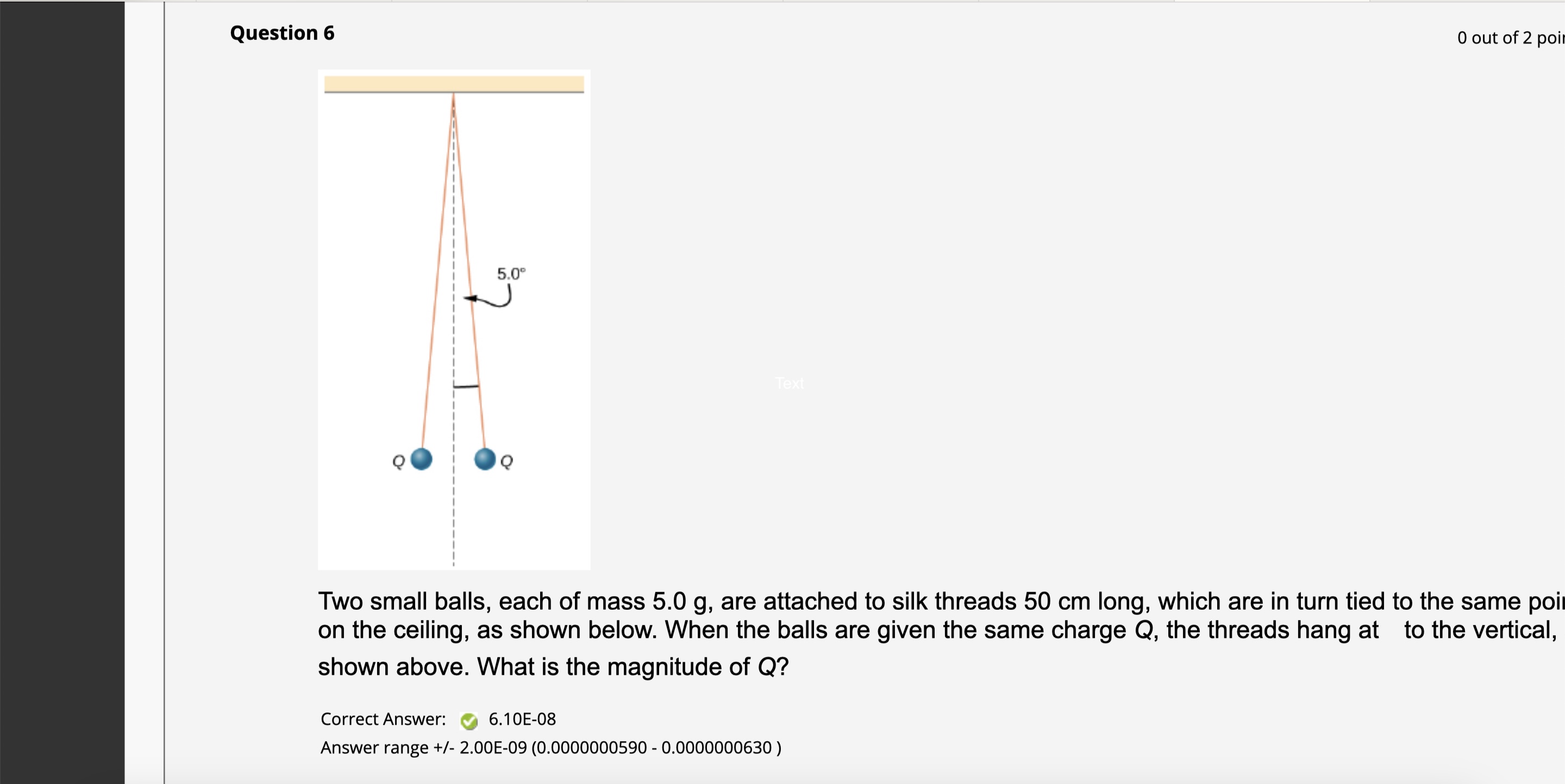 Solved Two small balls, each of mass 5.0 g, are attached to | Chegg.com