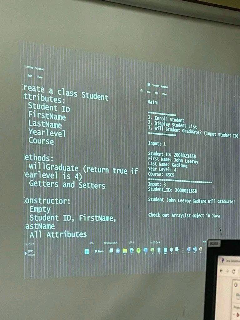 Solved reate a Class student ttributes: Student ID FirstName | Chegg.com