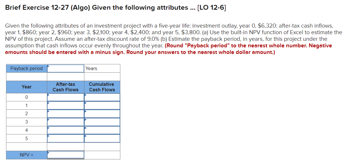 Brief Exercise 12-18 (Algo) Calculate the net | Chegg.com
