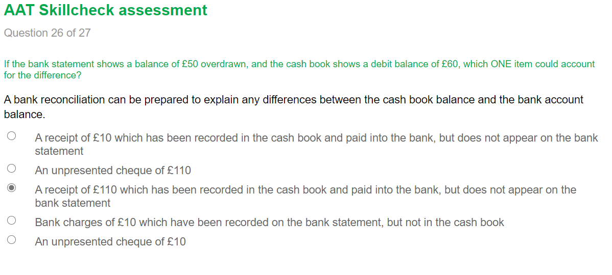 Solved AAT Skillcheck assessment Question 26 of 27 If the | Chegg.com