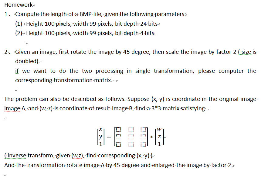Solved Homework 1、 Compute the length of a BMP - file, given | Chegg.com
