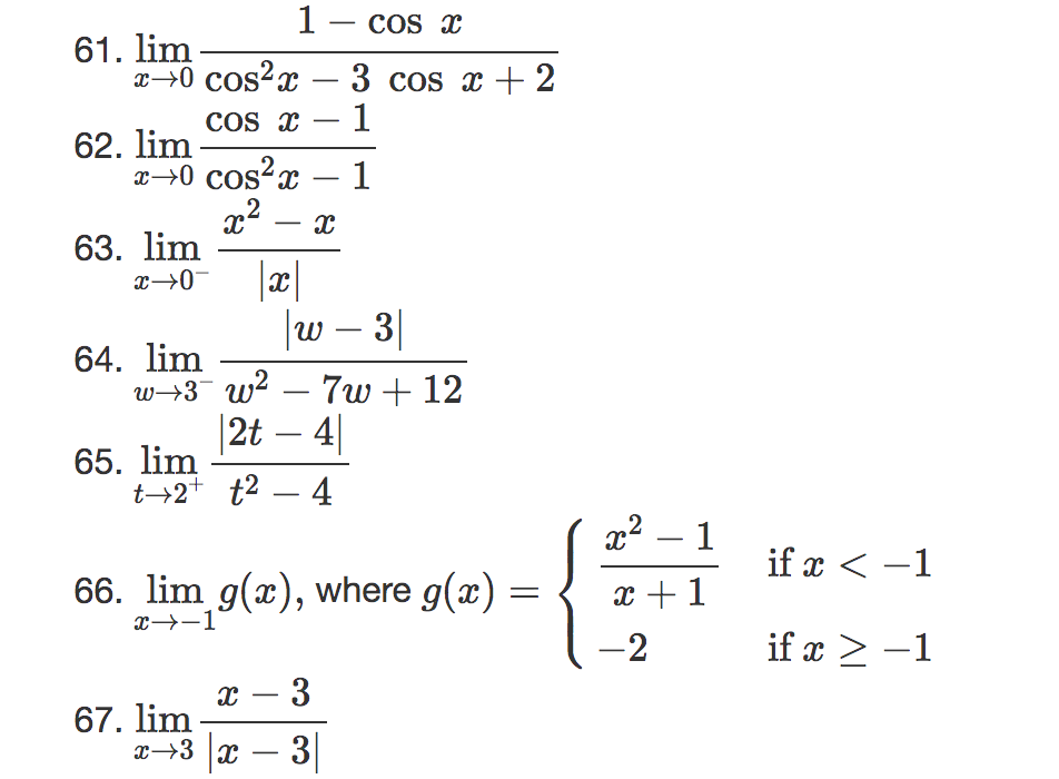 Solved 19–70. Evaluating limits Find the following limits or | Chegg.com