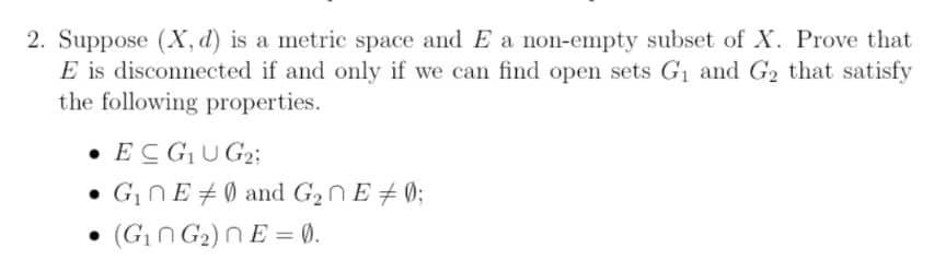 Solved 2. Suppose (X,d) is a metric space and E a non-empty | Chegg.com