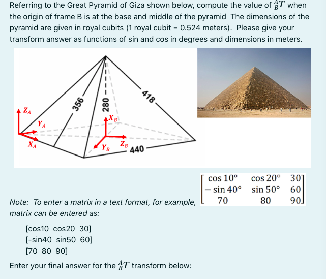 Solved Referring to the Great Pyramid of Giza shown below, | Chegg.com