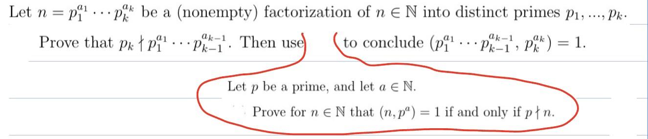 Solved Let n=p1a1⋯pkak be a (nonempty) factorization of n∈N | Chegg.com