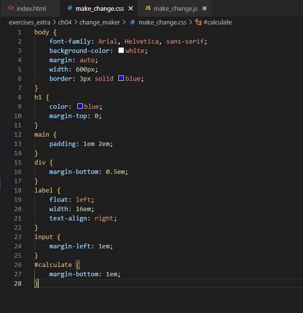 Solved Extra 4-2 Develop the Change Calculator In this | Chegg.com