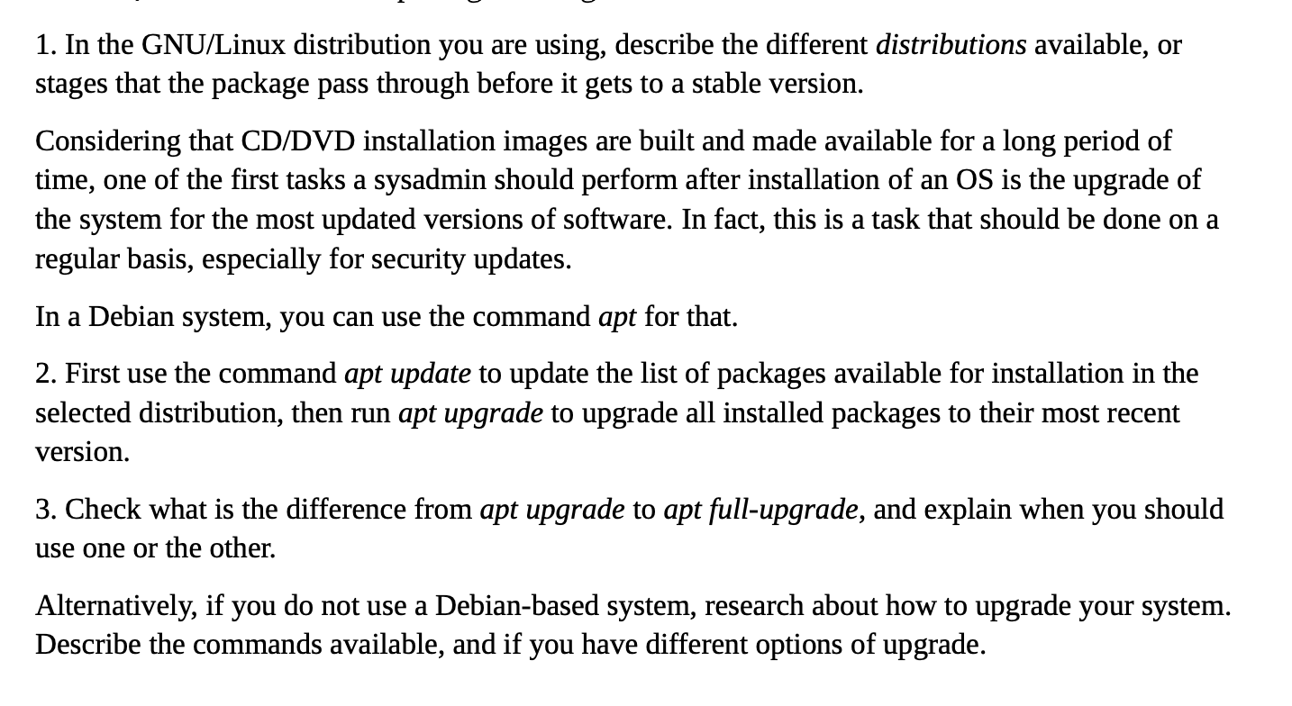 Solved 1 In The Gnulinux Distribution You Are Using 