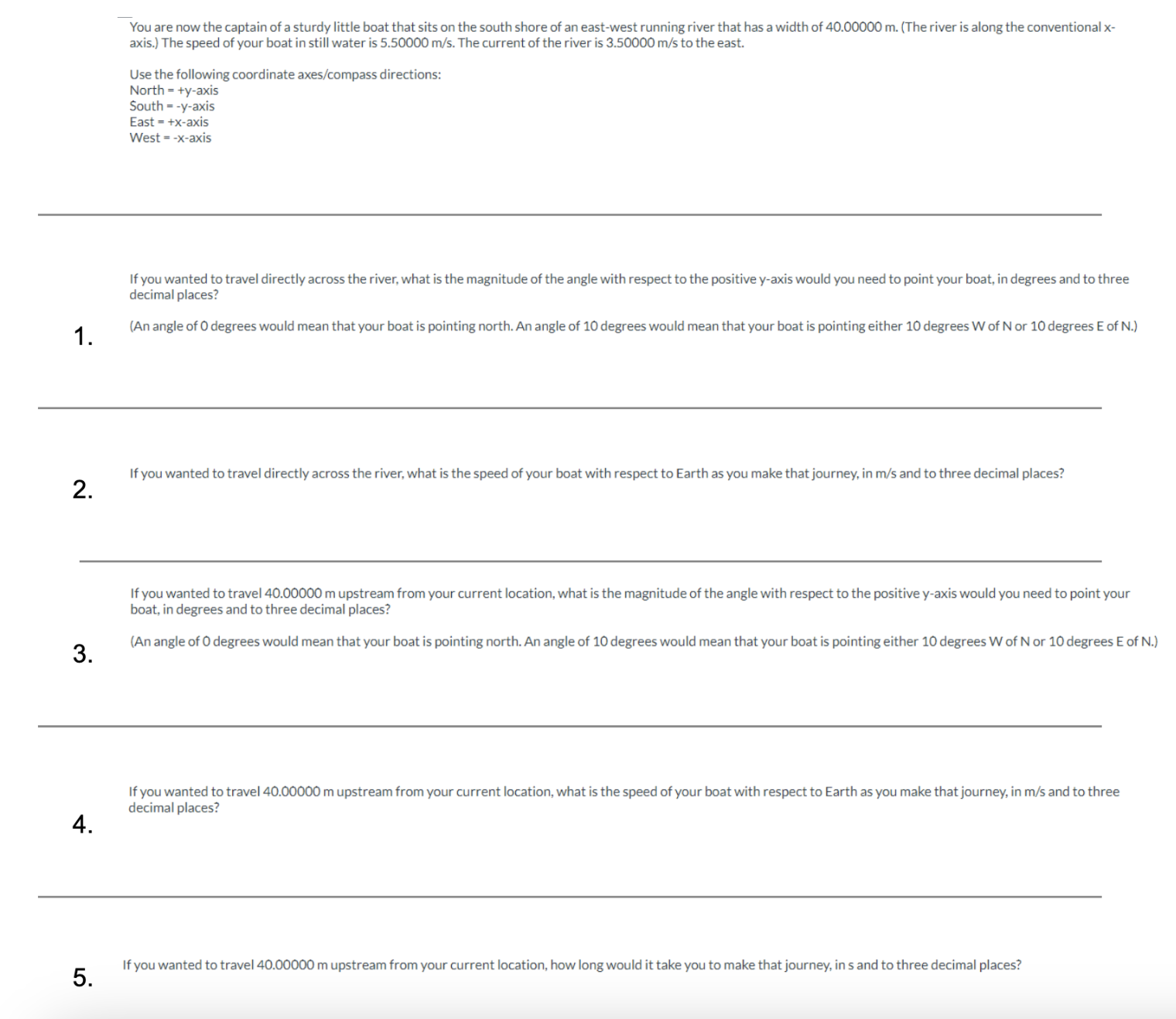 Solved You are now the captain of a sturdy little boat that | Chegg.com