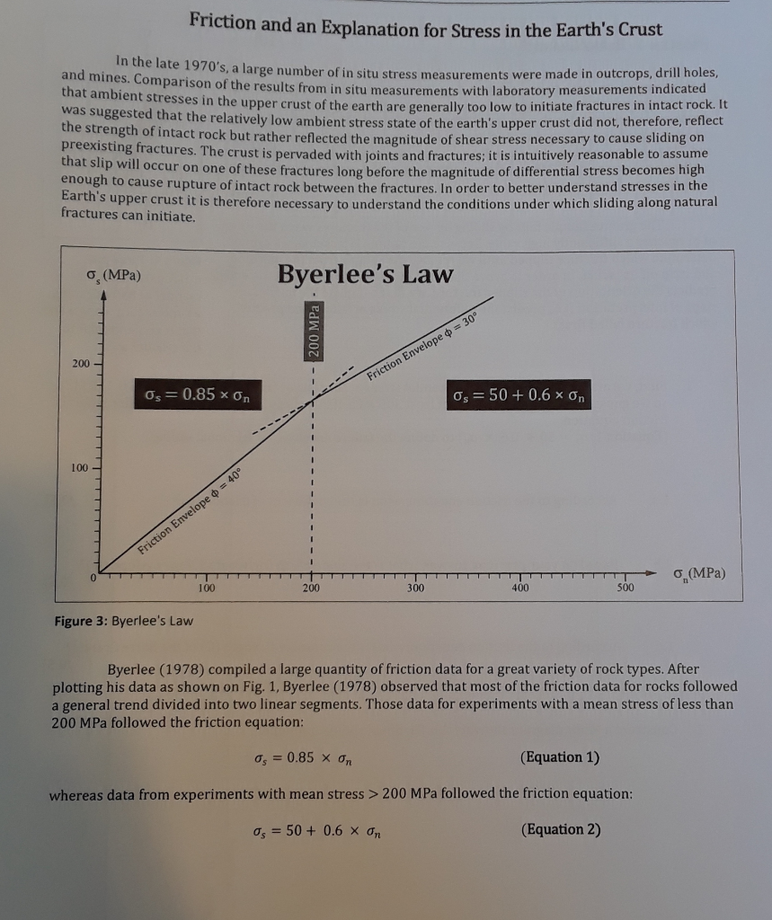 Solved Analysis of Data from Rock-Deformation Experiments | Chegg.com