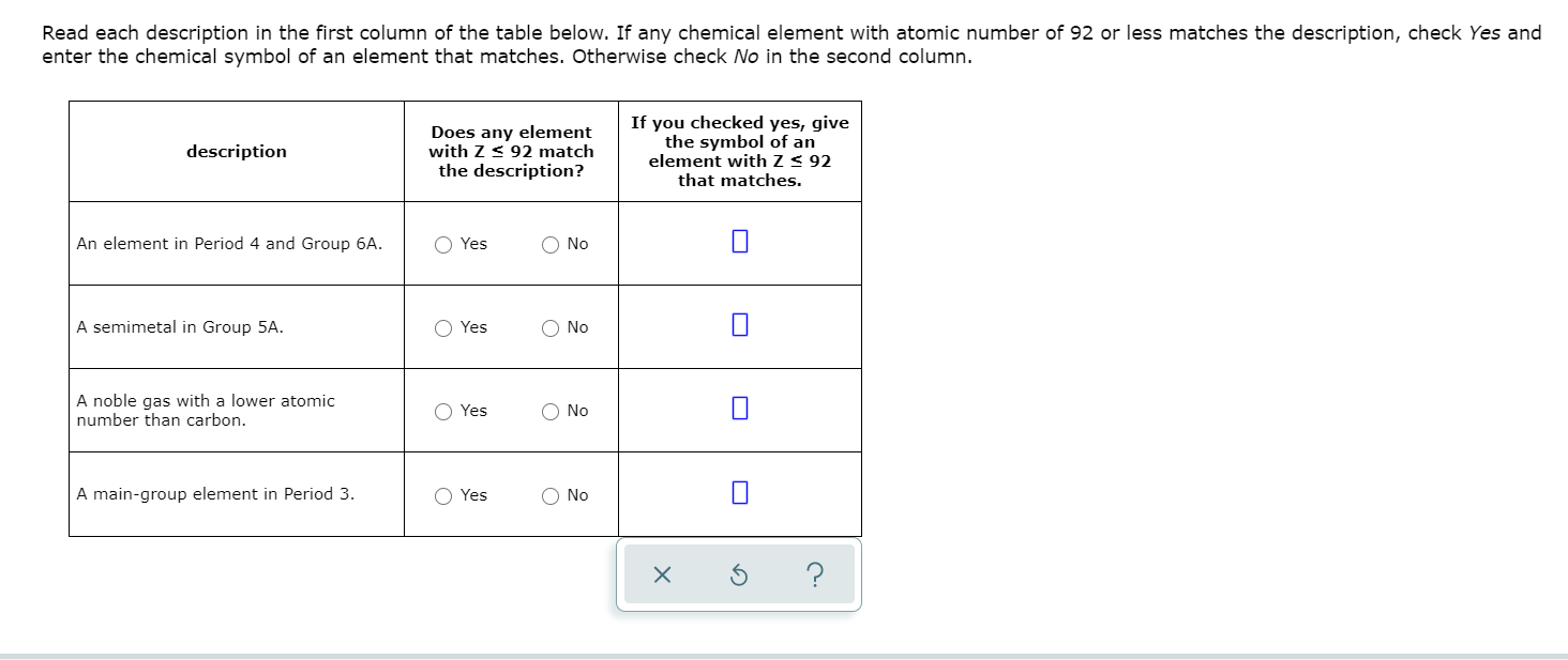 Solved Read each description in the first column of the | Chegg.com