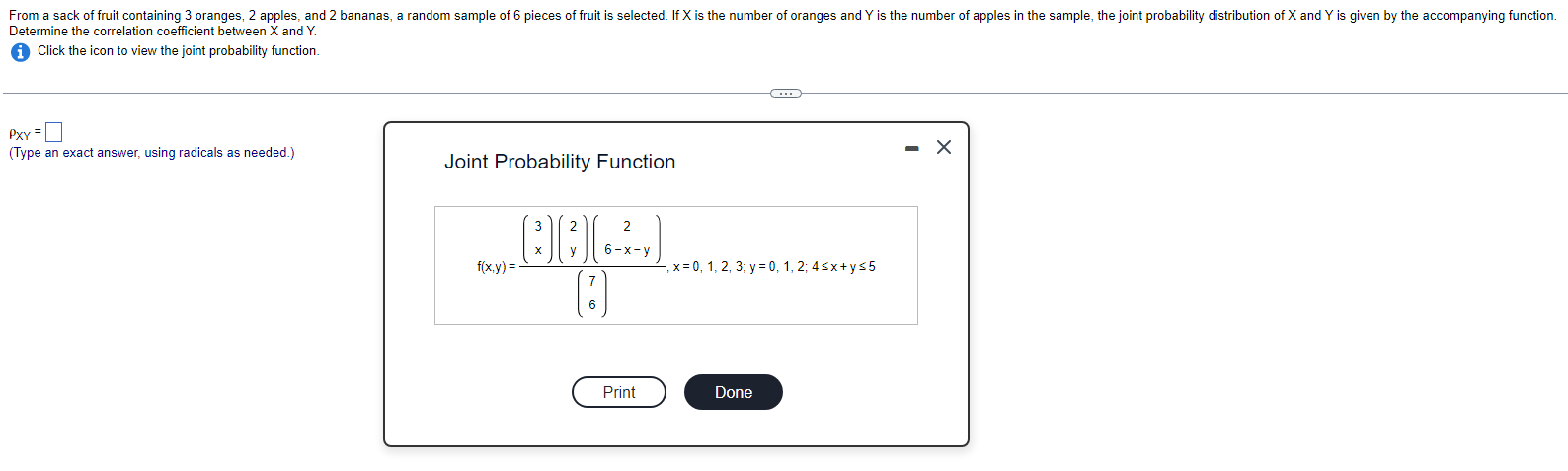 Solved Determine the correlation coefficient between X and | Chegg.com