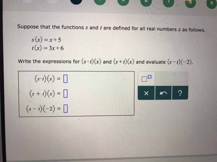 Solved Suppose that the functions s and t are defined for | Chegg.com