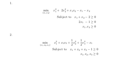 Solved Solve the following two quadratic programming | Chegg.com