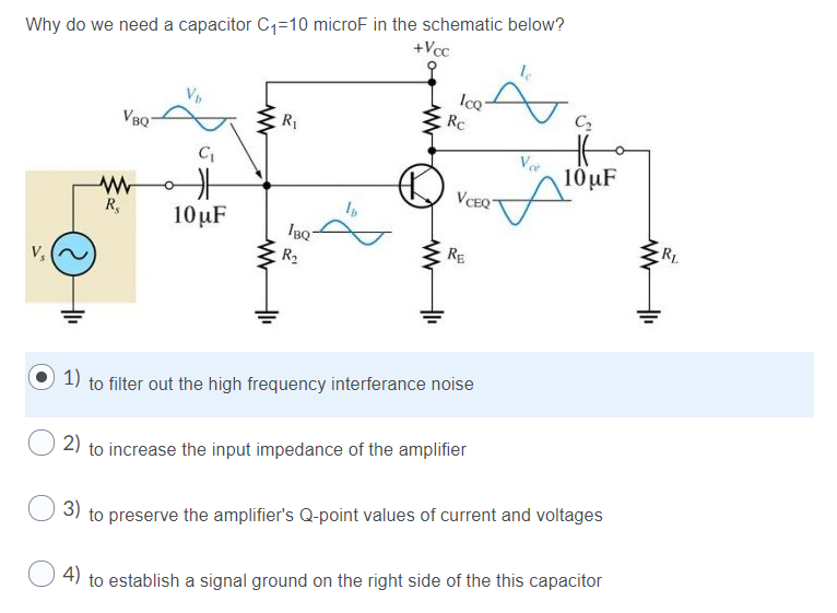 Solved Why do we need a capacitor C1=10 microF in the | Chegg.com