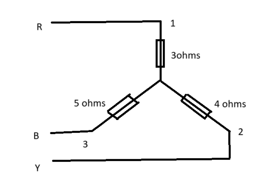 Solved Three non-reactive resistors of 3, 4 ﻿and 5- \Omega | Chegg.com
