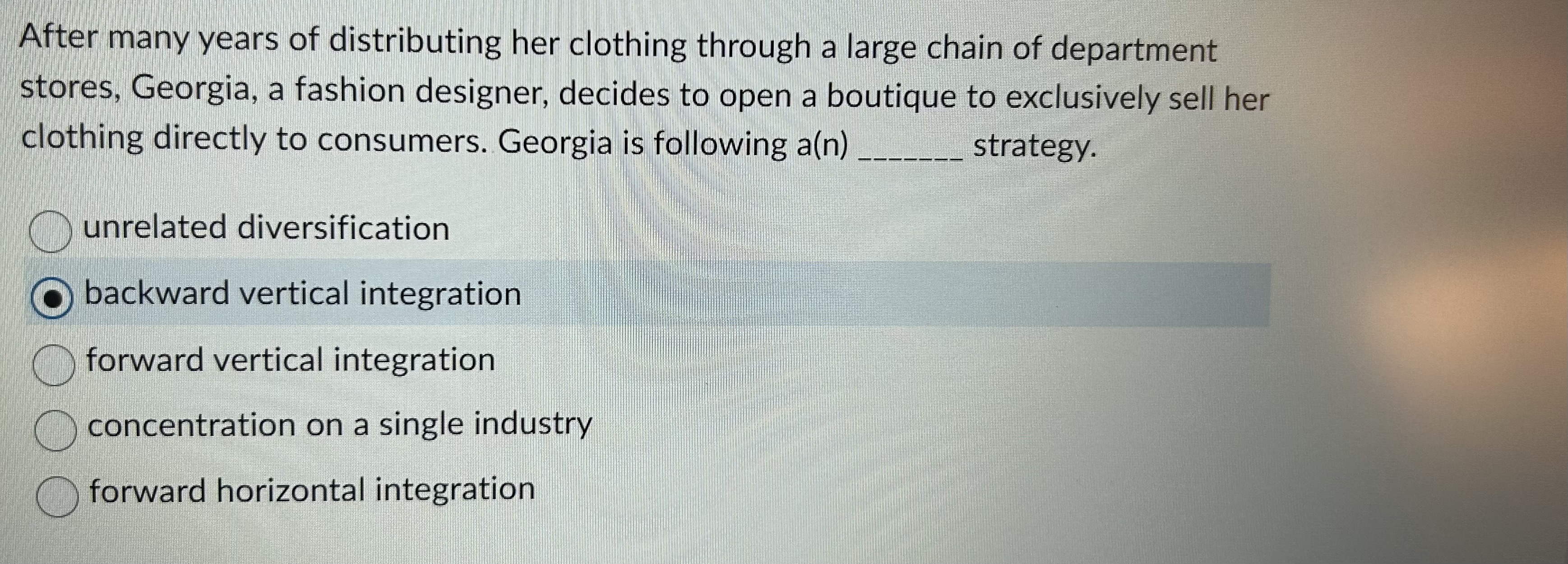 Solved After many years of distributing her clothing through | Chegg.com