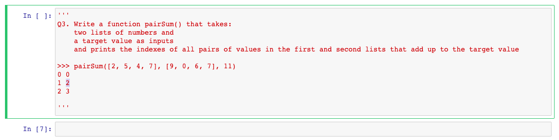 Solved In [ ]: 03. Write a function pairSum() that takes: | Chegg.com