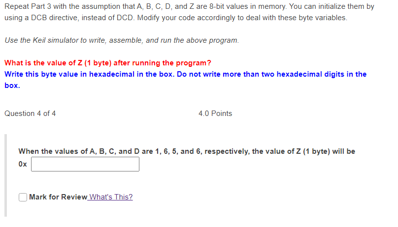 Solved A Part 3 of 4 - Assume that A, B, C, D, and Z are | Chegg.com