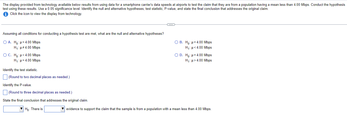 Fail to reject or reject for first drop | Chegg.com