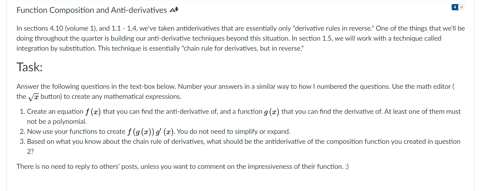 Solved 4 4 Function Composition and Anti-derivatives A In | Chegg.com Solved 4 4 Function Composition and Anti-derivatives A In | Chegg.com