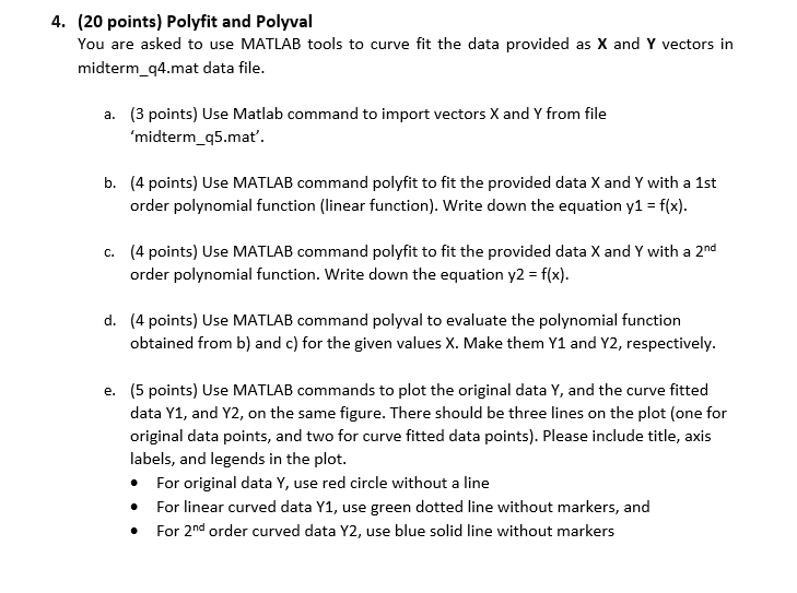 Solved 4. (20 points) Polyfit and Polyval You are asked to | Chegg.com Solved 4. (20 points) Polyfit and Polyval You are asked to | Chegg.com