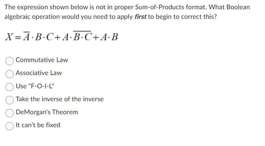 [solved] The Expression Shown Below Is Not In Proper Sum