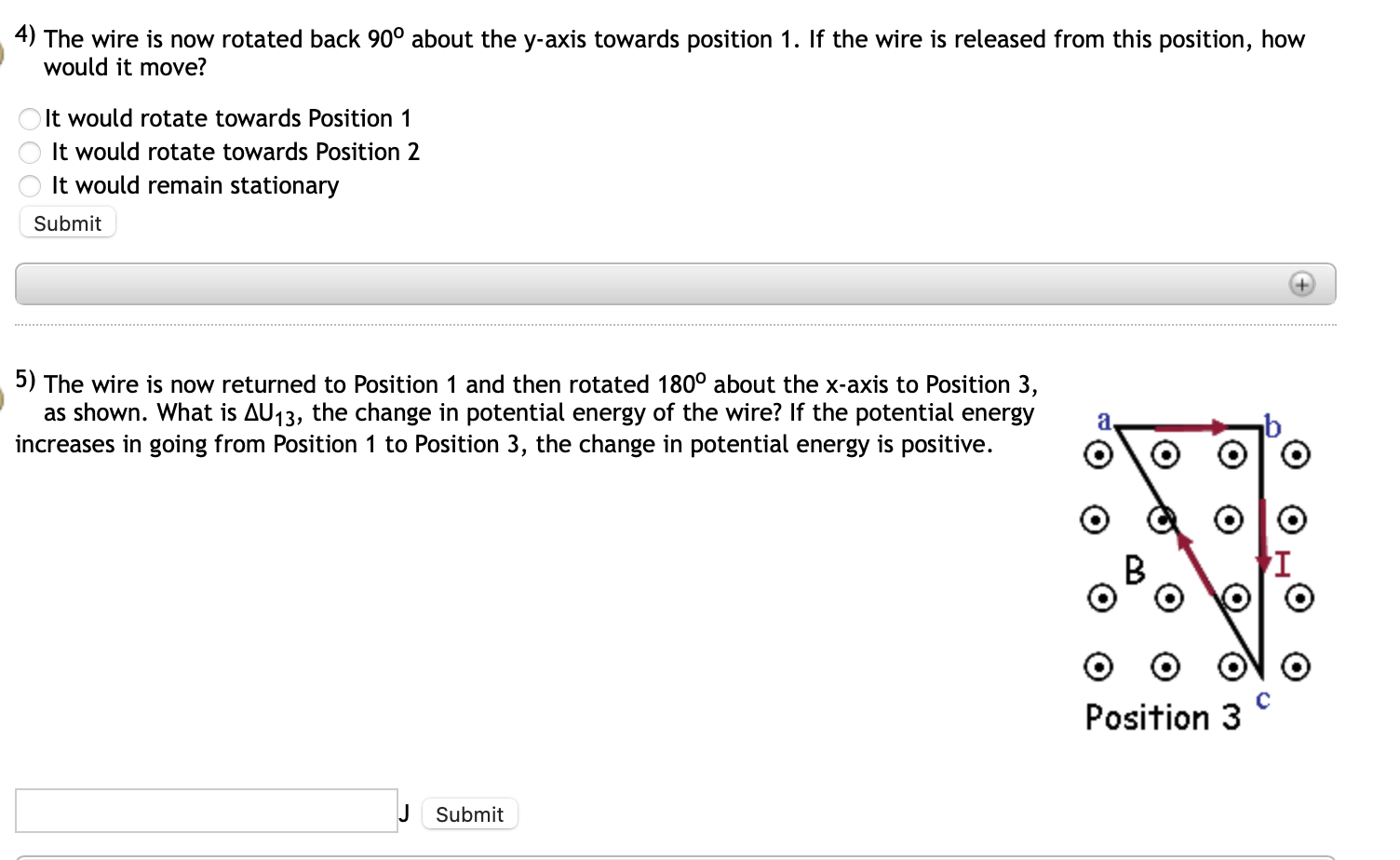 Solved A wire formed in the shape of a right triangle with | Chegg.com