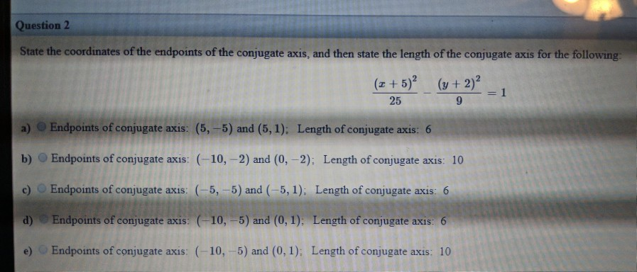 Solved Question2 State the coordinates of the endpoints of | Chegg.com