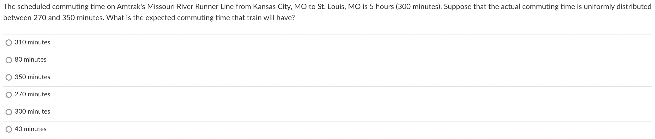 Solved between 270 and 350 minutes. What is the expected | Chegg.com