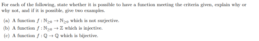 Solved For each of the following, state whether it is | Chegg.com