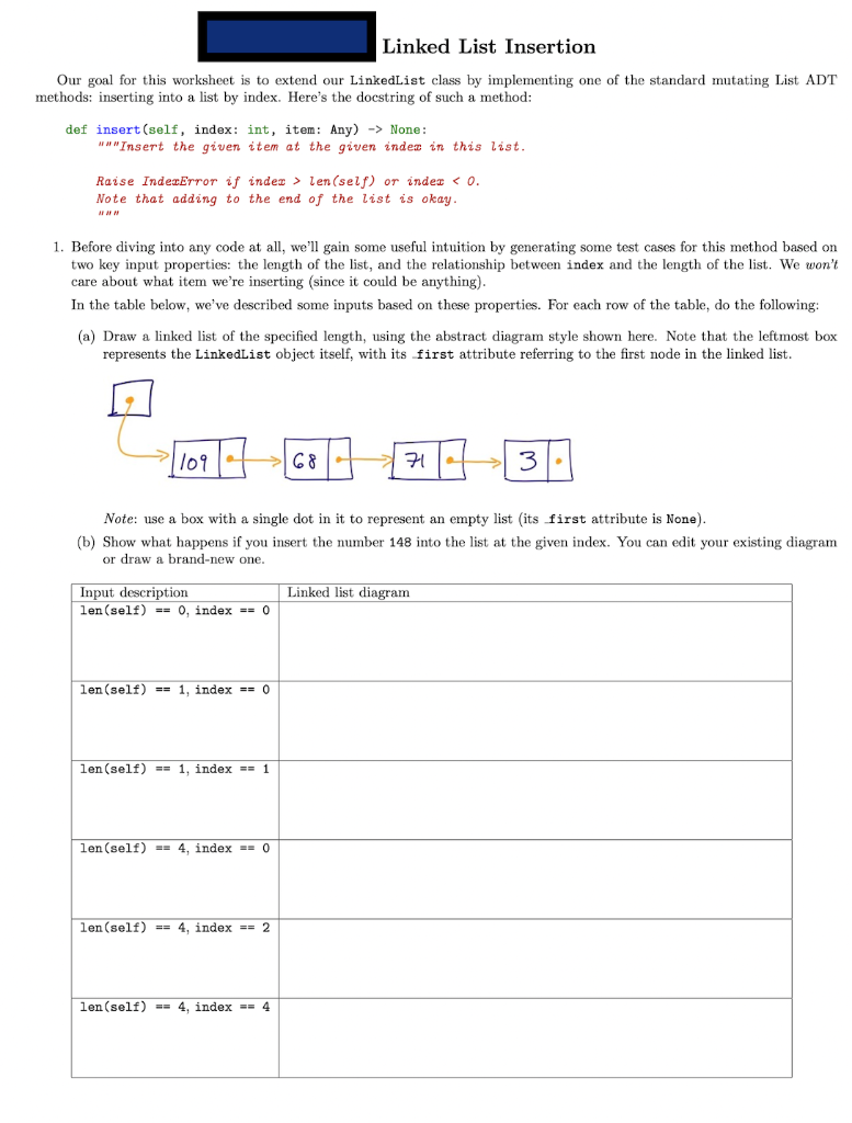 Solved Our goal for this worksheet is to extend our | Chegg.com