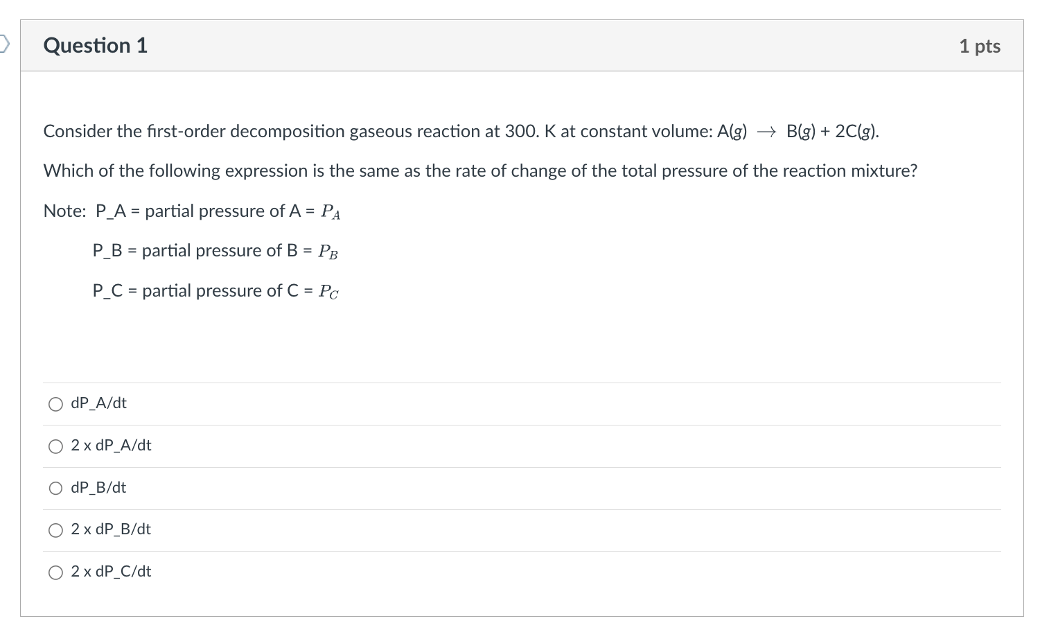Solved Consider the first-order decomposition gaseous | Chegg.com