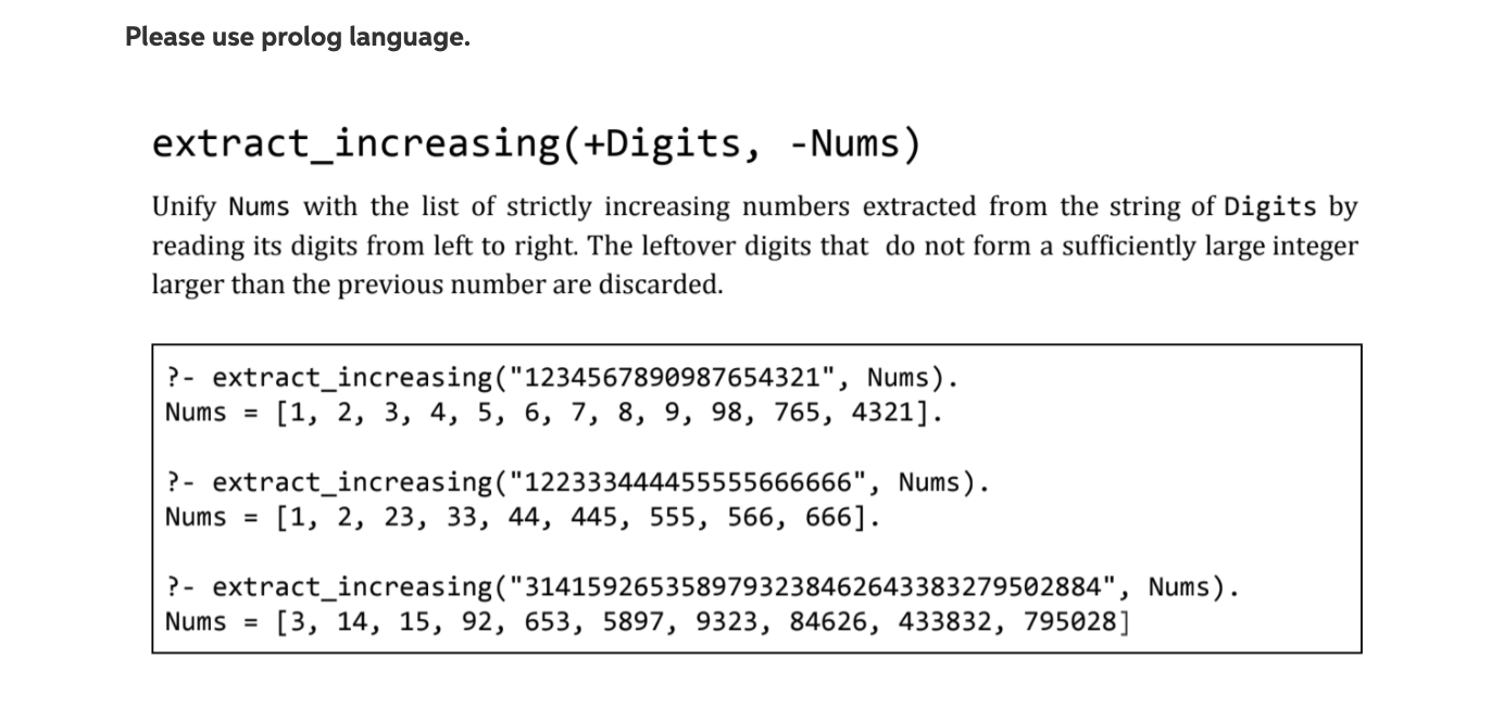 Please use prolog language. | Chegg.com