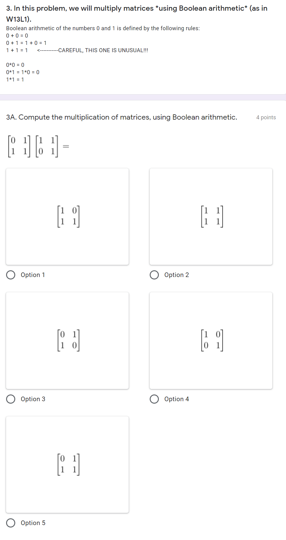 Solved 3. In this problem, we will multiply matrices *using | Chegg.com