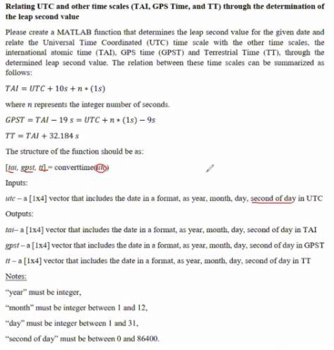 TT Relating UTC and other time scales (TAI, GPS Time, | Chegg.com